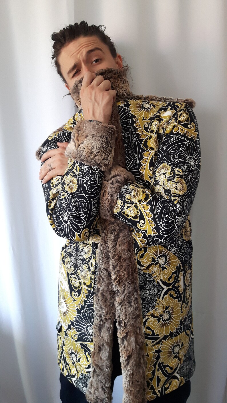 The Pimp Coat with Extra Pockets / Long Bomber Jacket/ | Etsy