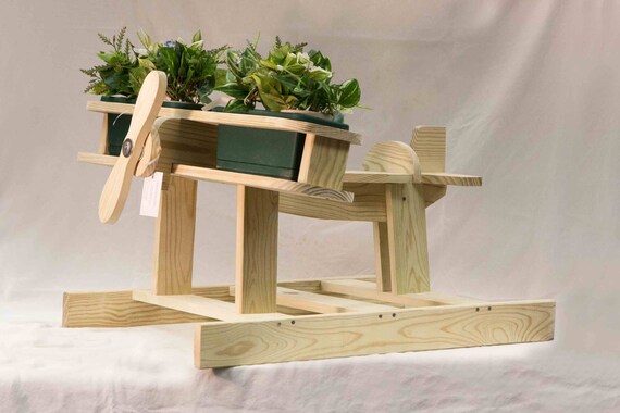 Garden Wooden Airplane Planters Airplane Planters Pressure | Etsy