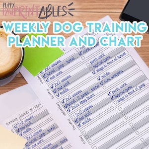 Printable Dog Training Weekly Planner and Tracking Chart - Etsy