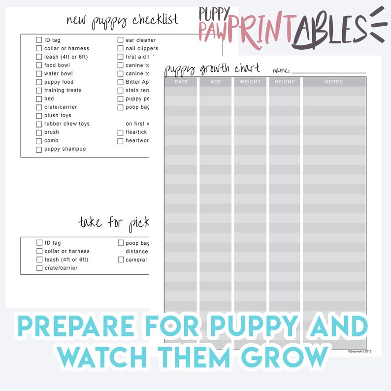 Complete Dog Owner Puppy Edition Printable Planner Binder, Pet Care ...