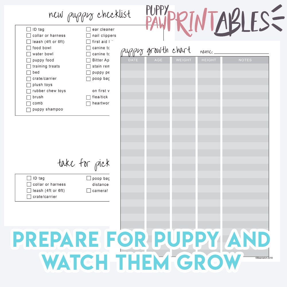 Complete Dog Owner Puppy Edition Printable Planner Binder, Pet Care ...