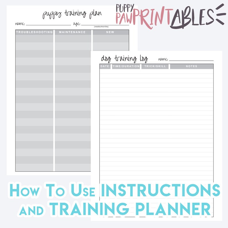 Complete Dog Owner Puppy Edition Printable Planner Binder, Pet Care ...