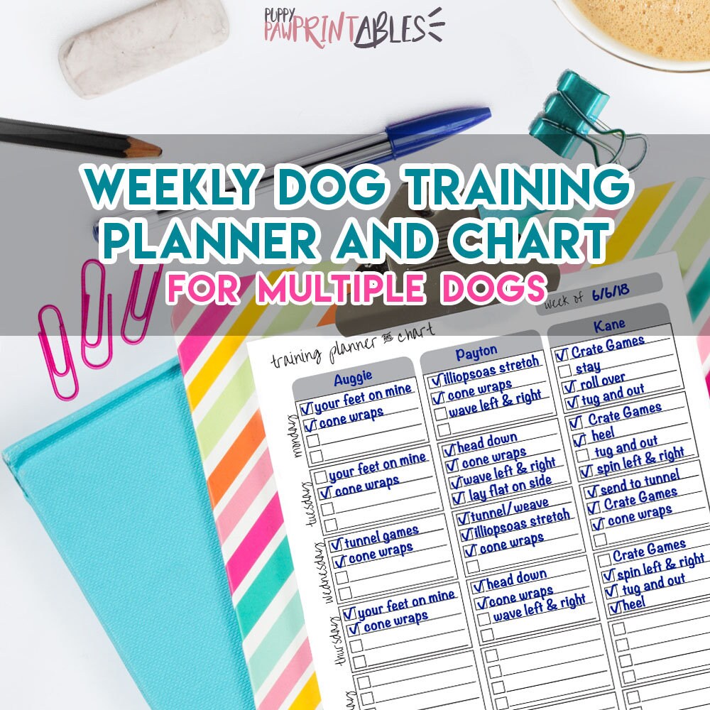 Printable Planner Dog Training Weekly Training Planner and Tracking ...