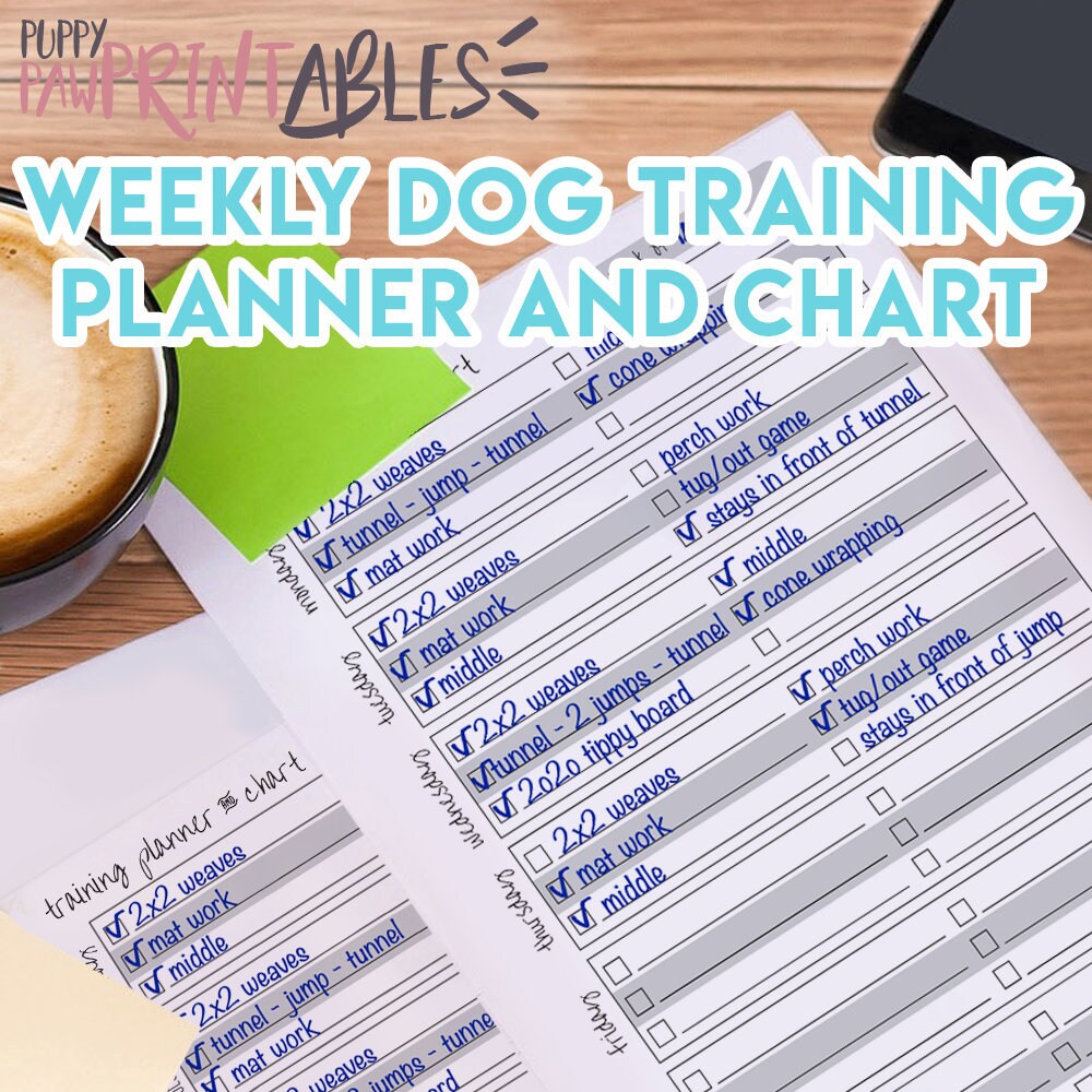 Printable Dog Training Weekly Planner and Tracking Chart | Etsy