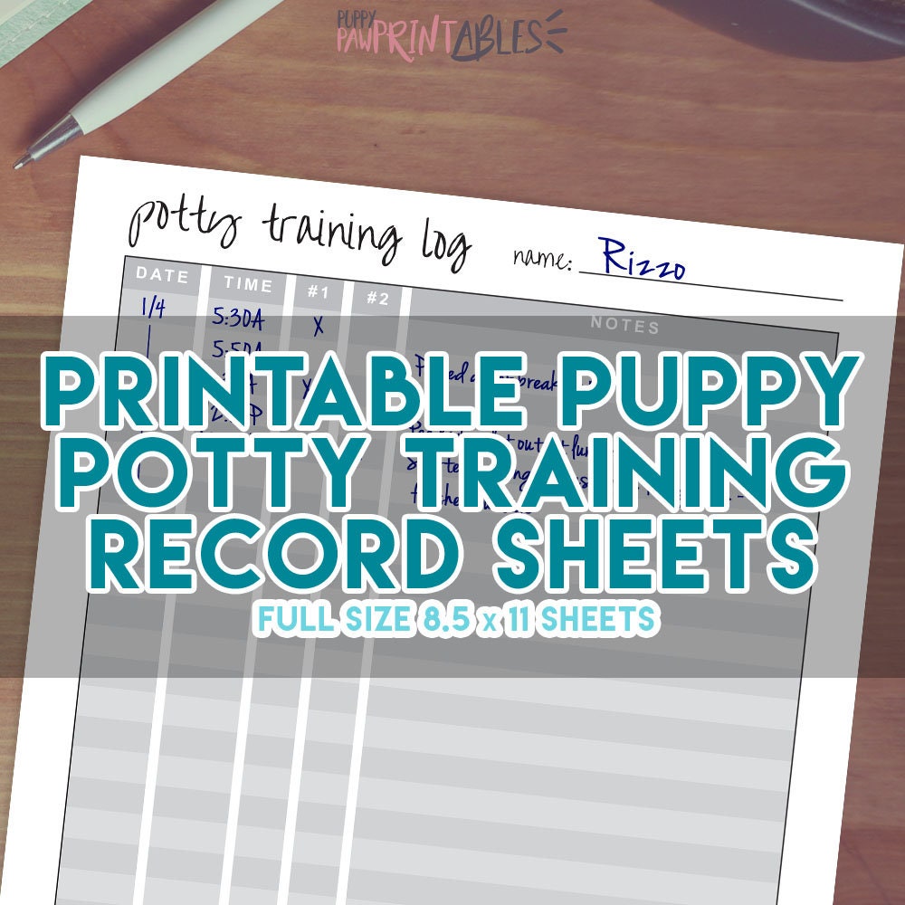 Printable Puppy Potty Training Record Instant Download, 8.5x11 PDF ...