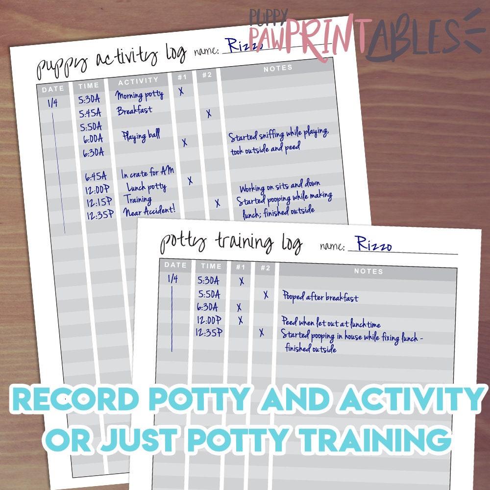 Printable Puppy Potty Training Record! Instant Download, 8.5x11 PDF ...