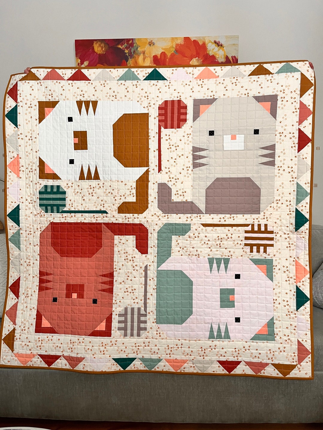 Kitten Around Quilt - Etsy