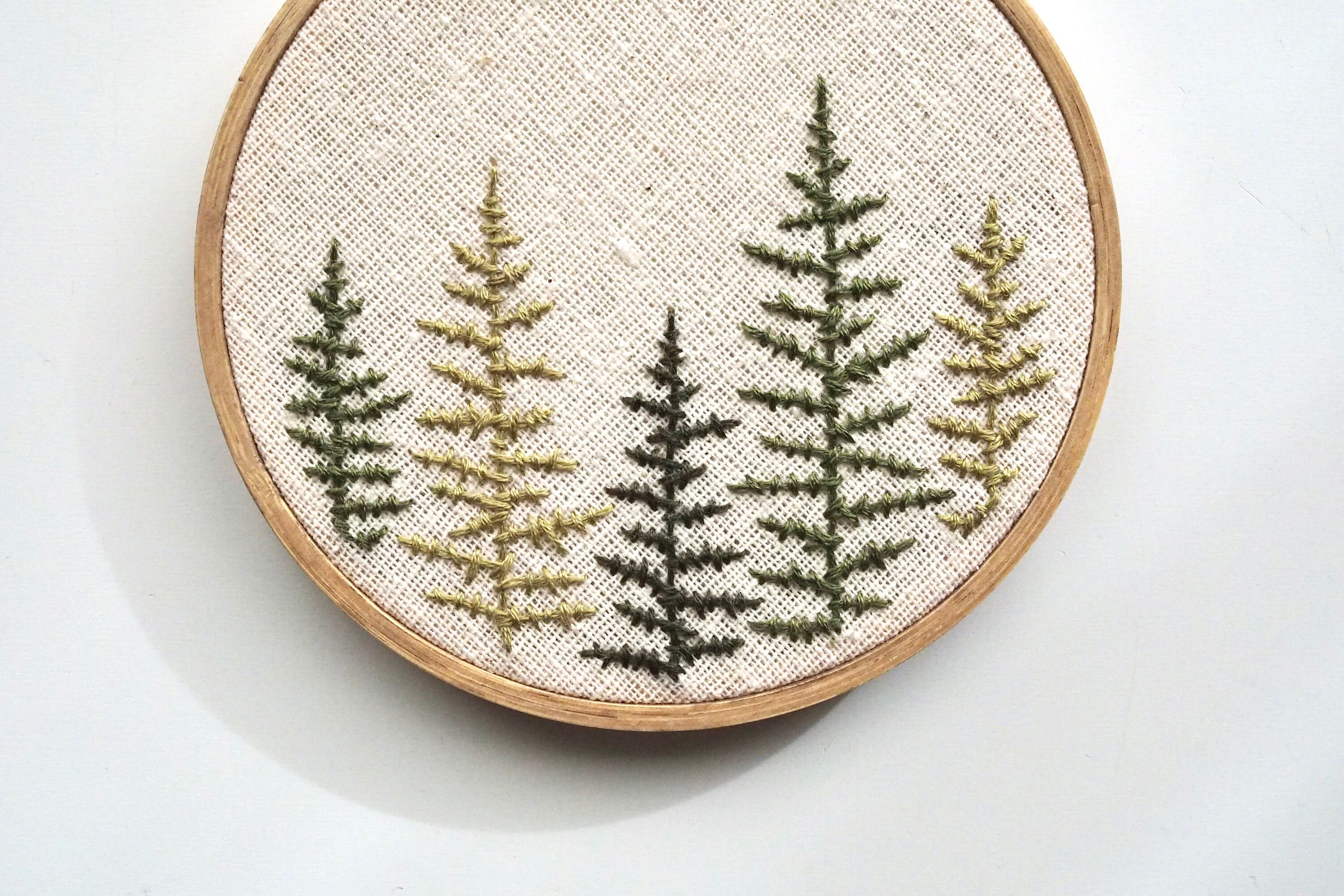 Embroidery Landscape: Forest Hike, 4” Diameter - Etsy Canada