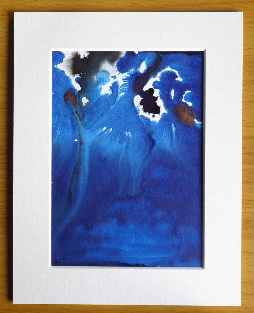 Original Abstract Artwork "seeping in or Letting Go" - Acrylic Ink on ...