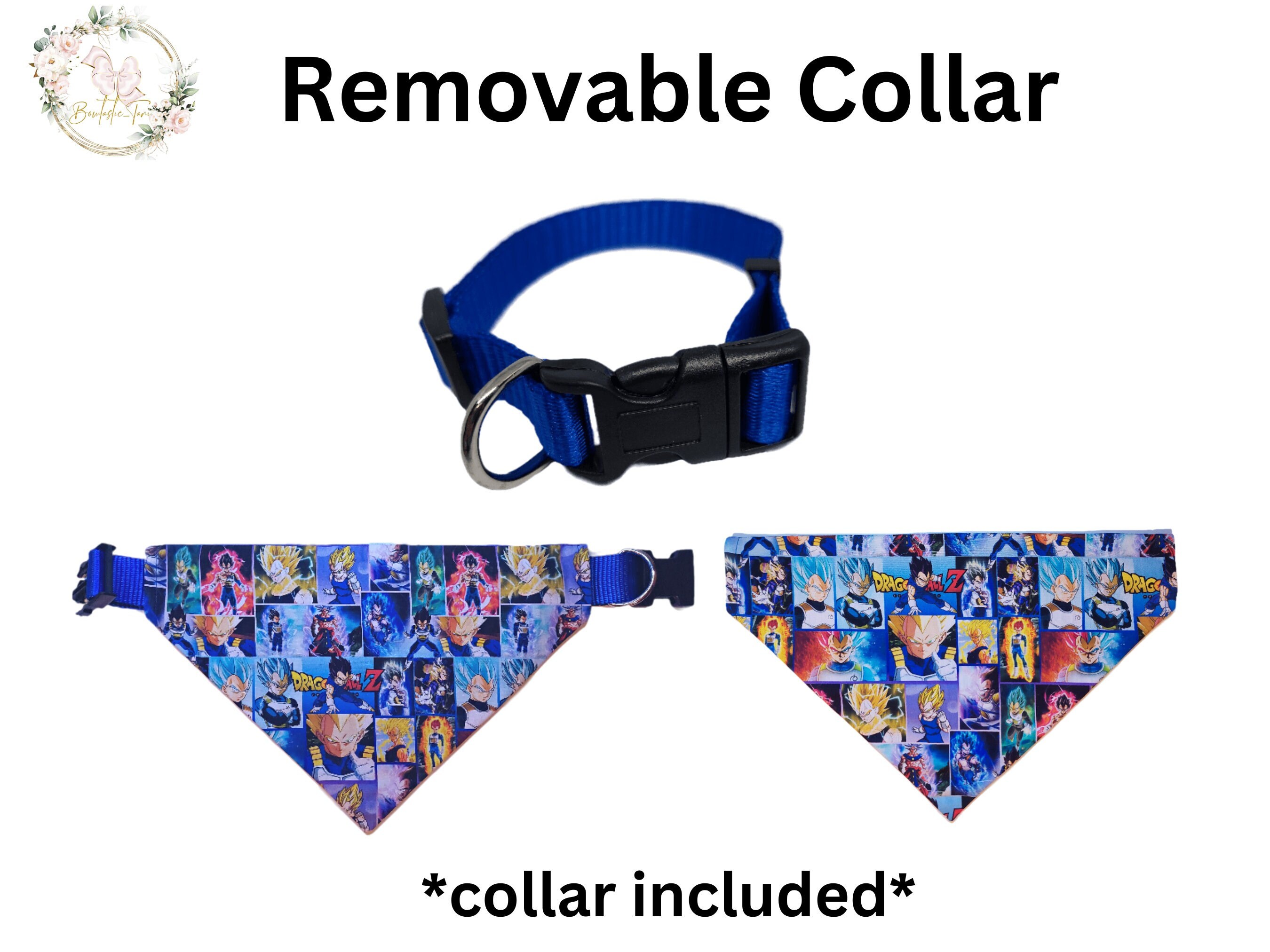 DBZ Vegeta Over the Collar Bandana Dog Bandana Adjustable - Etsy