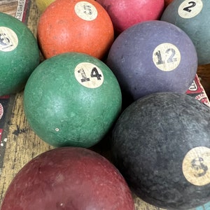 Vintage Pool Balls| Individual Replacement Pool Ball| Rustic Clay ...