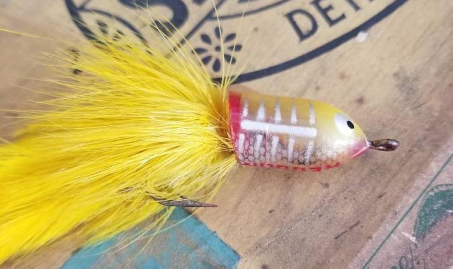 Vintage HEDDON Yellow Wilder-dilg Spook Bass Fly Rod Fishing | Etsy