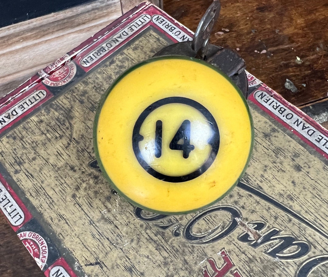 Vintage Pool Balls| Centennial Green Stripe 14 Replacement Pool Ball ...