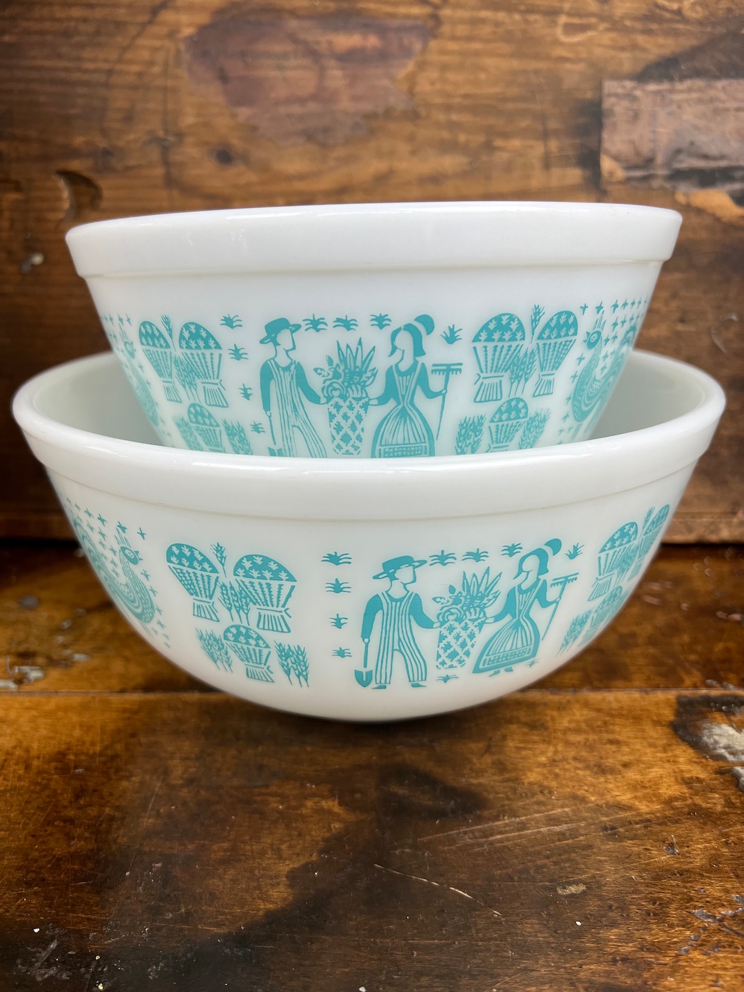 Vintage PYREX Amish Butterprint Ovenware| Mixing Bowls Set of Two| Gift ...