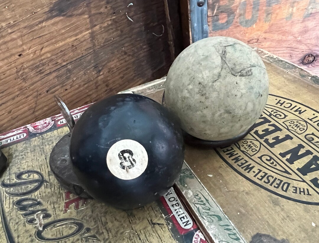 Vintage Pool Balls| Individual Replacement Pool Ball| Rustic Clay ...