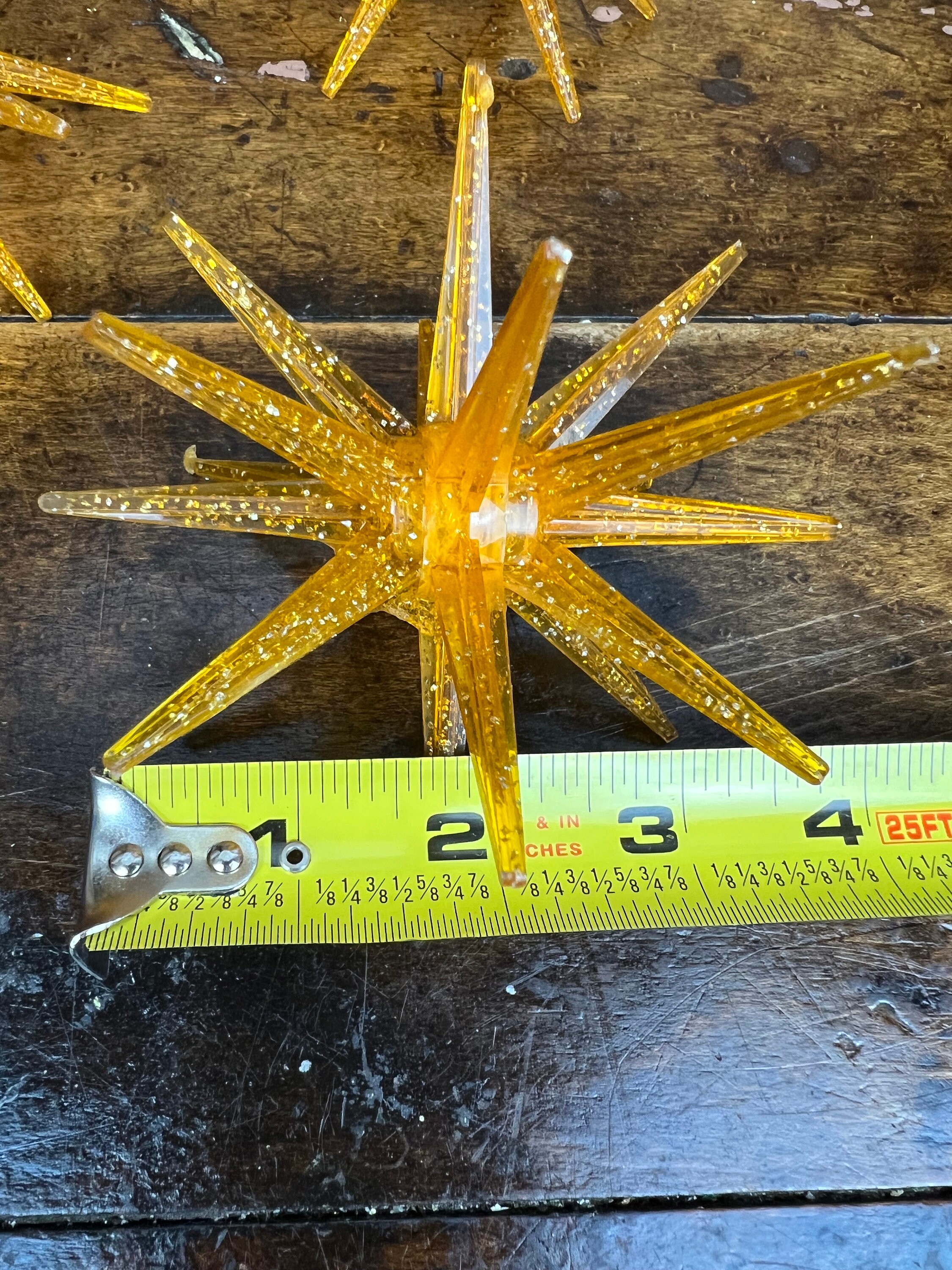Vintage ORANGE Atomic Sputnik Star Lite Christmas Light Replacement for ...