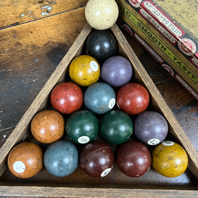 Vintage Pool Balls - Etsy
