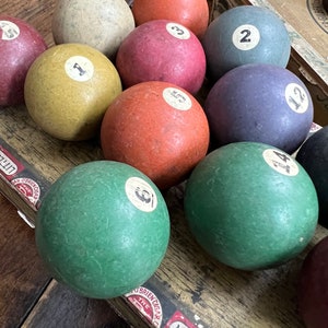 Vintage Pool Balls| Individual Replacement Pool Ball| Rustic Clay ...