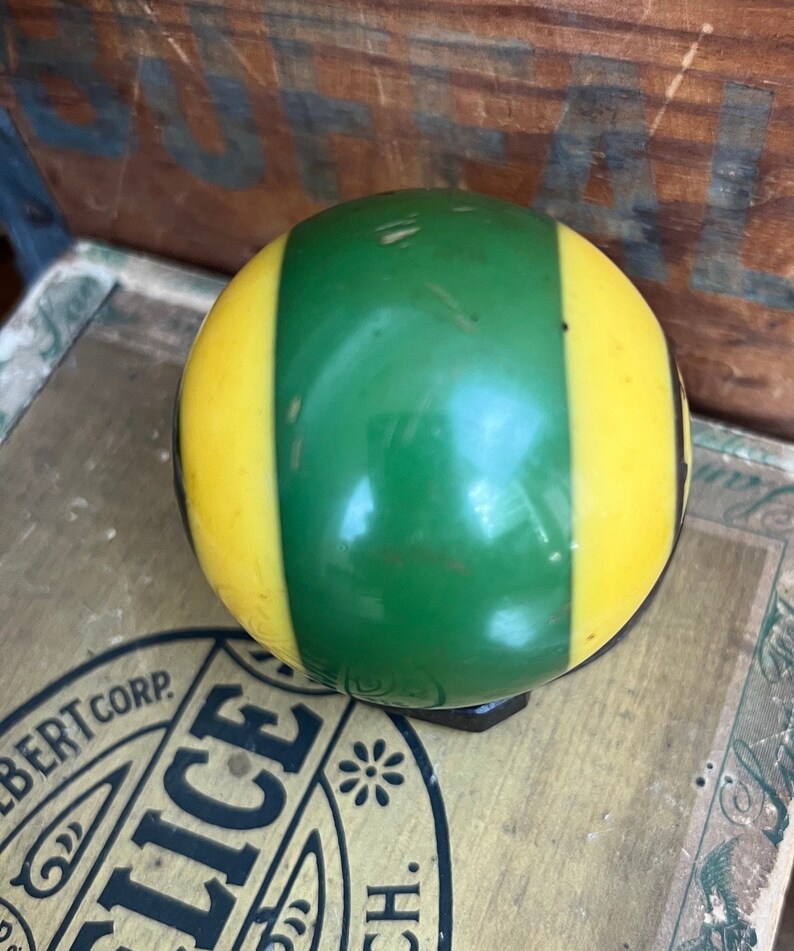 Vintage Pool Balls| Centennial Green Stripe 14 Replacement Pool Ball ...