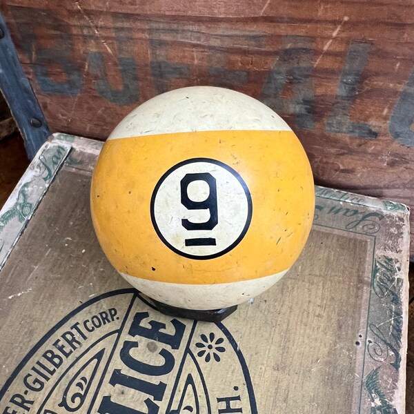 Vintage Pool Ball - Etsy