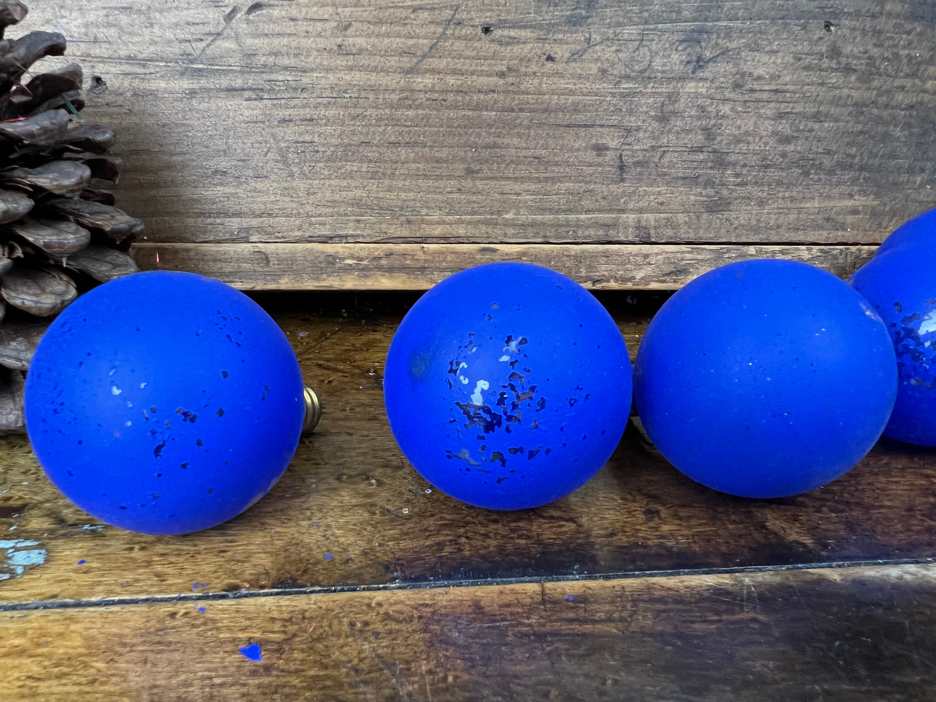 Vintage NOMA Glo-ray Light Bulbs BLUE Set of FIVE round - Etsy