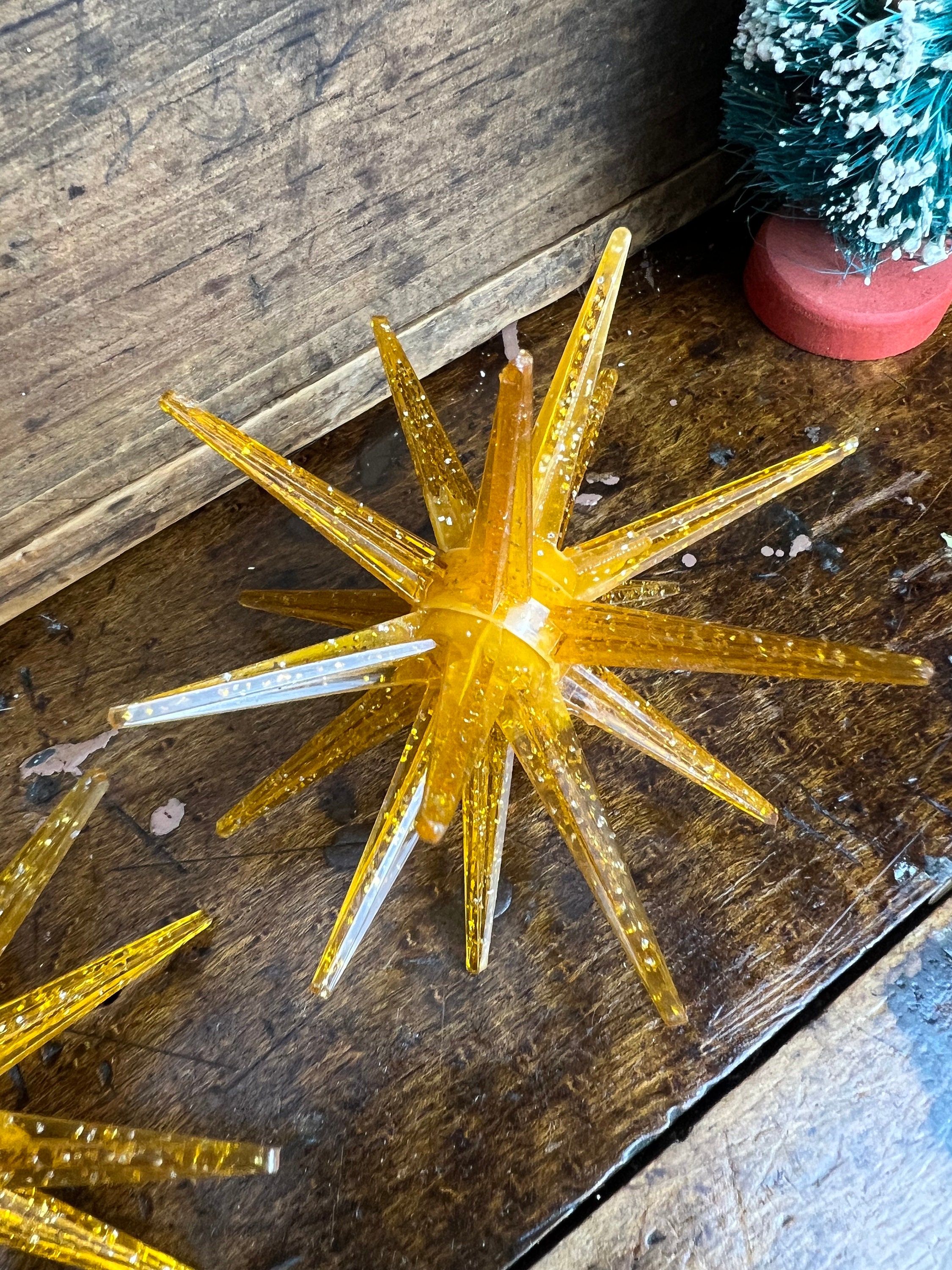 Vintage ORANGE Atomic Sputnik Star Lite Christmas Light Replacement for ...