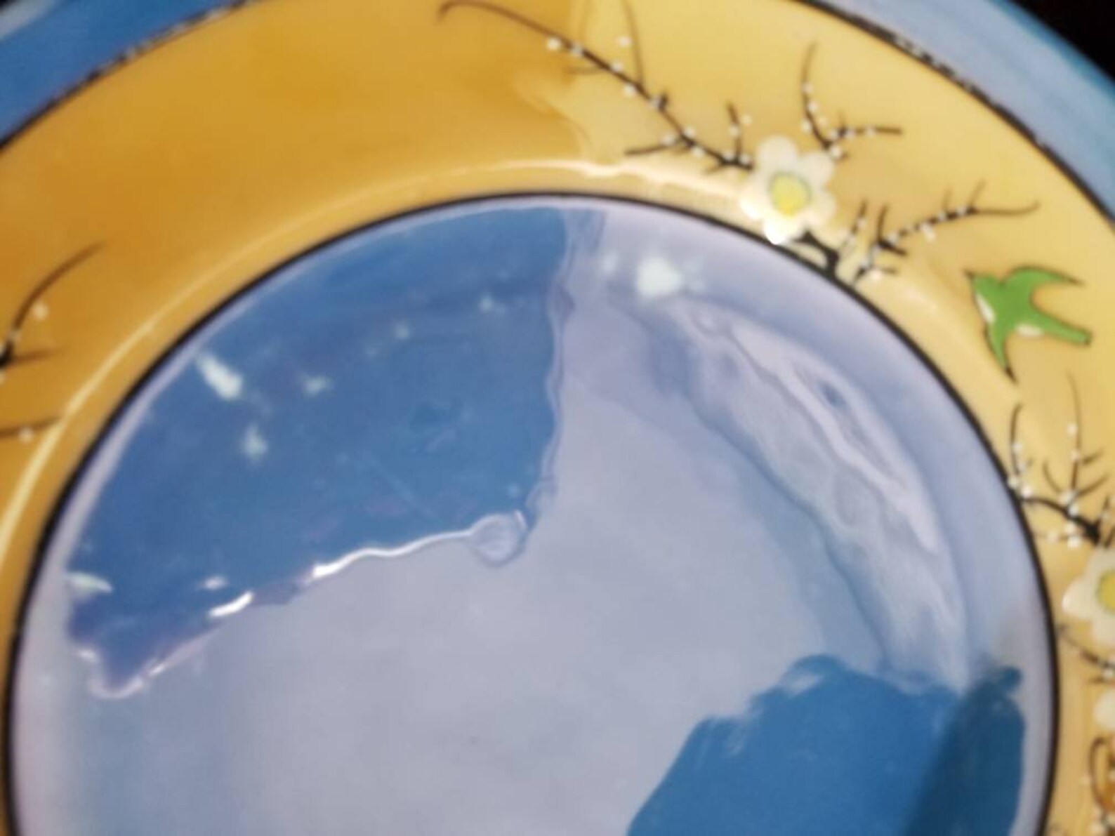 Vintage TASHIRO SHOTEN Japan Blue Lusterware Five Plates~salad or ...