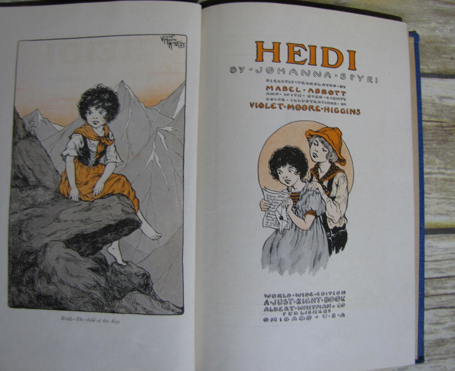 Vintage Heidi Book by Johanna Spyri Copyright 1924 Published | Etsy