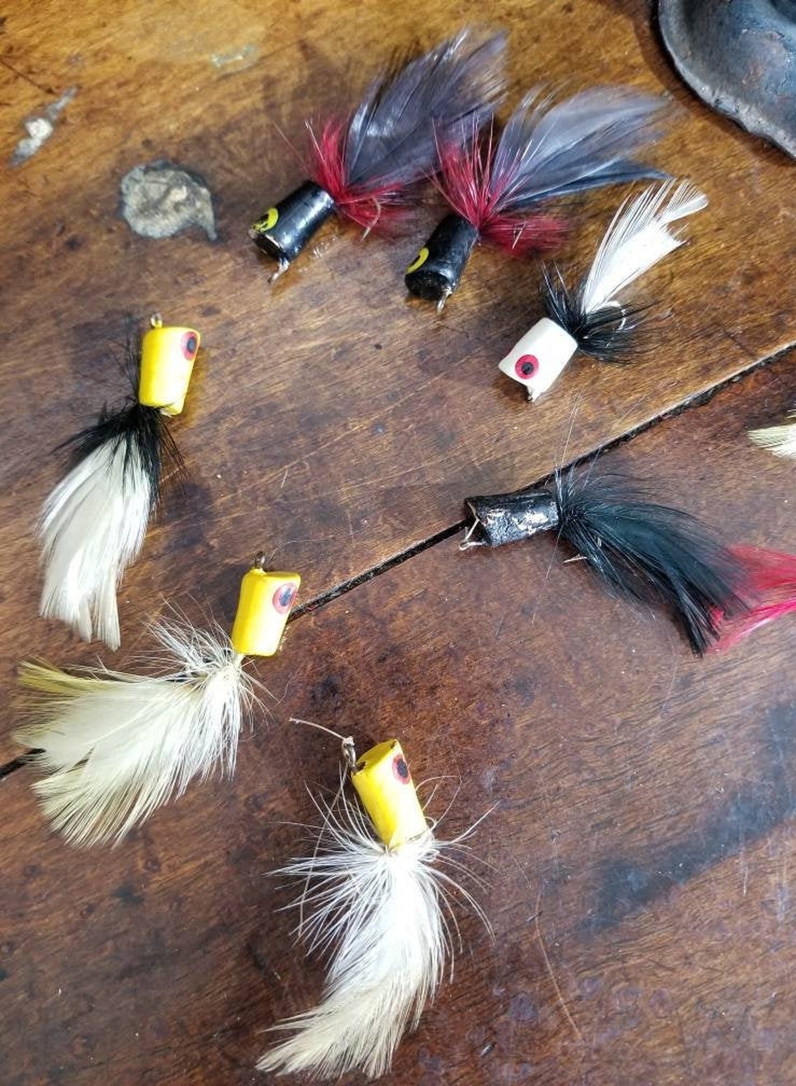 Vintage Feather Poppers Bass Fly Rod Fishing Luretackle Bait - Etsy