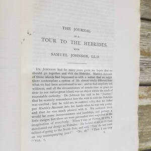 Antique Book the Life of Samuel Johnson the Journal of His Tour to the ...