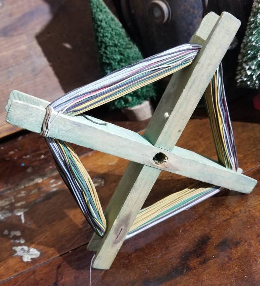 Vintage PRIMITIVE Wood KITE Fishing Line~ Fishing Lures Bait Tackle ...