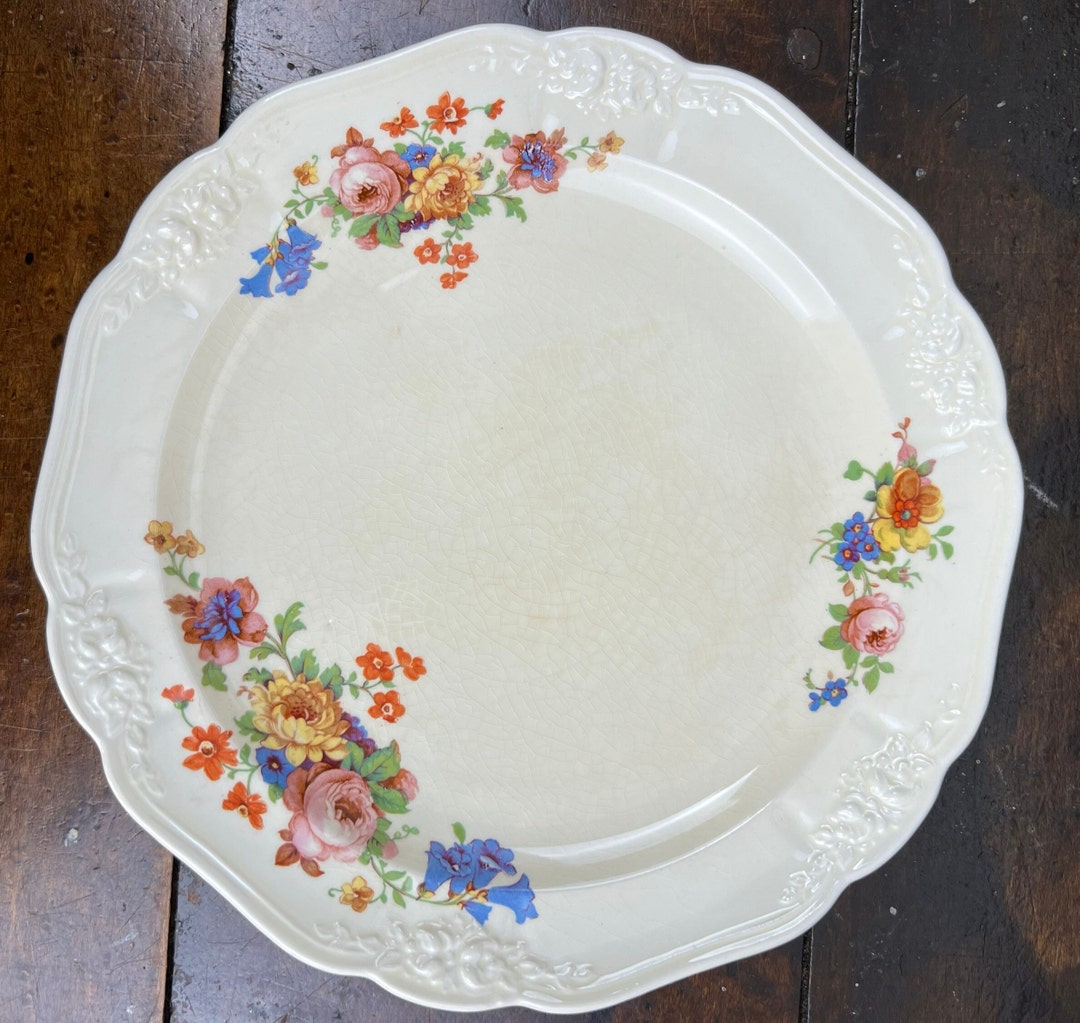 Vintage Taylor Smith Taylor, TST Floral Plates Set of Six ~ Country ...