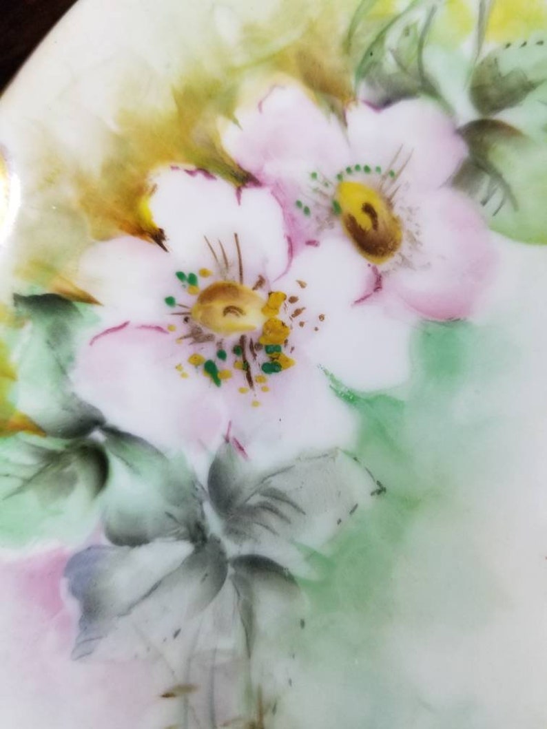 Vintage JAPAN Porcelain Floral Cake Plate or Charger Plate - Etsy