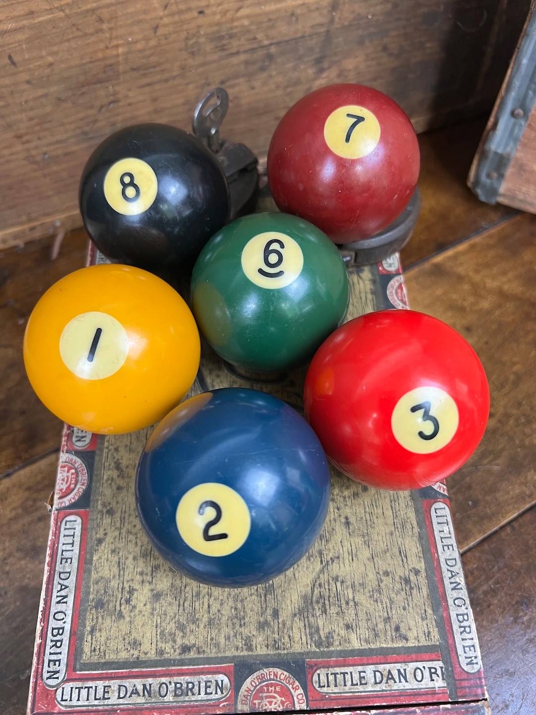 Vintage Pool Balls| Individual Replacement Pool Ball| Rustic Billiard ...