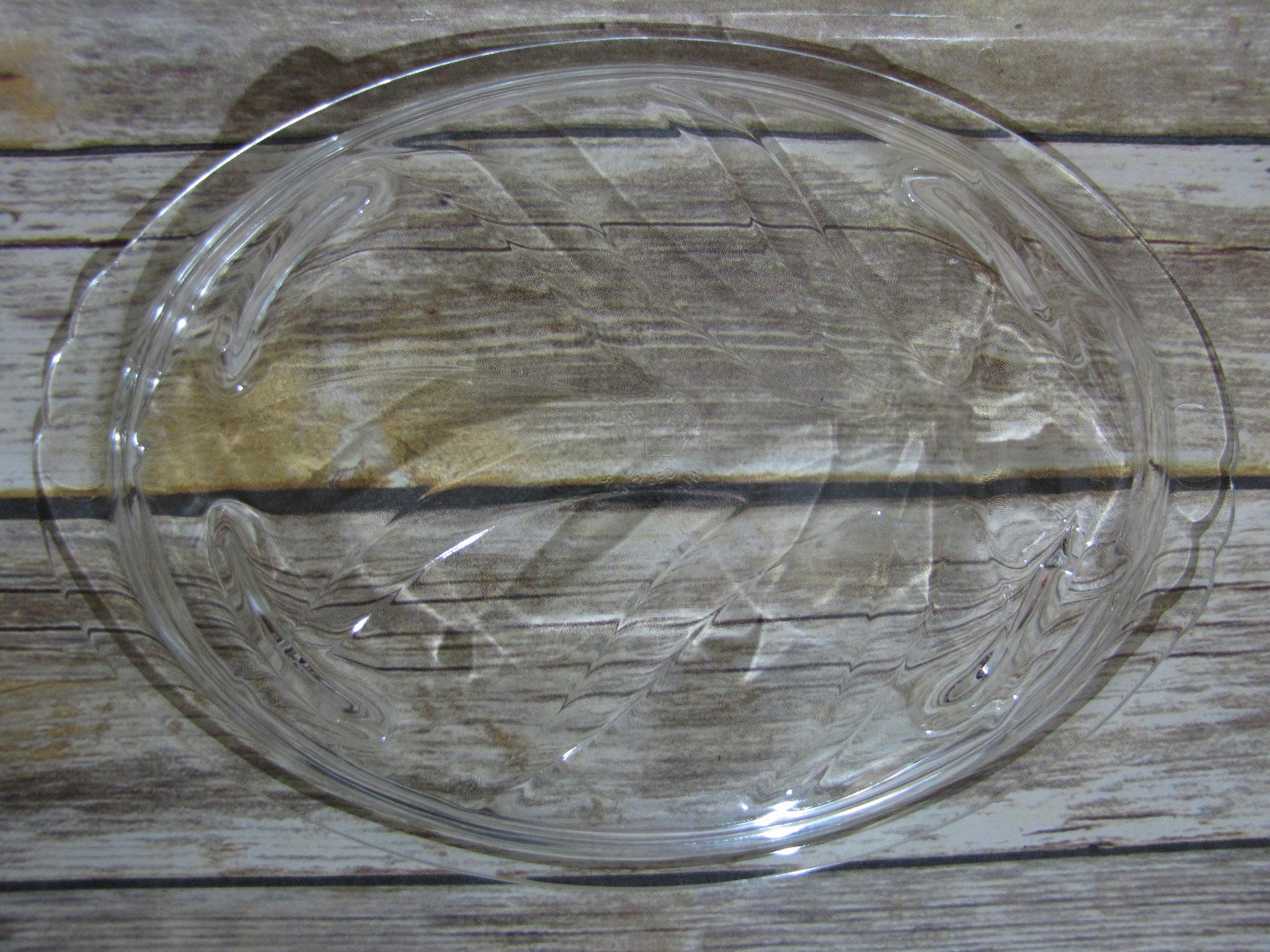 Vintage Pyrex Clear Glass Roasting Dish~oval Open Drip Depression Well ...