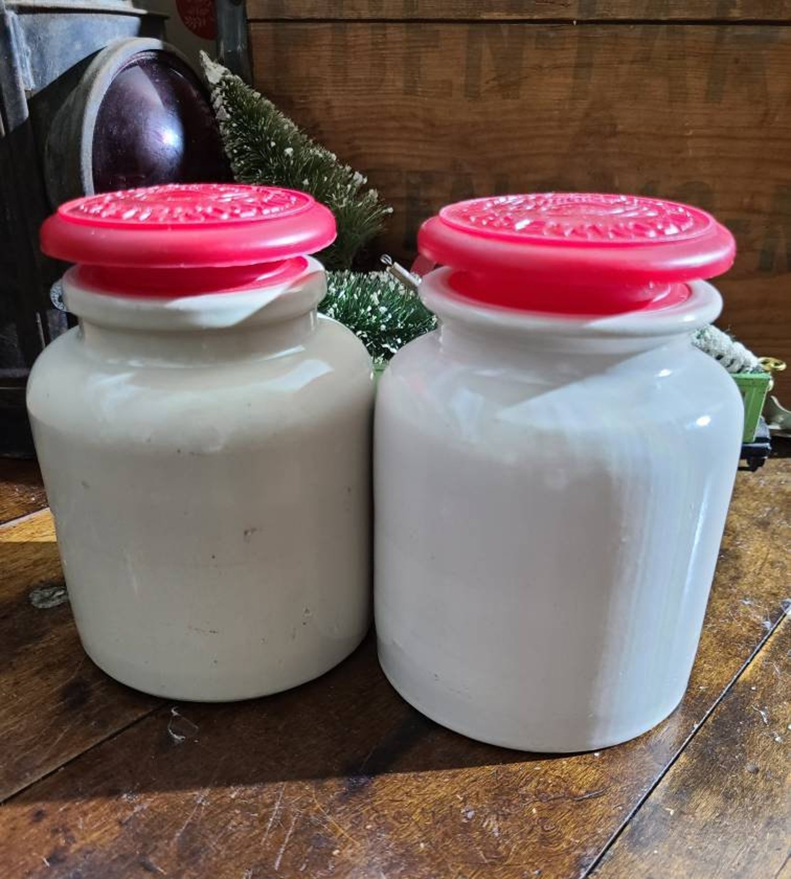 Vintage FRENCH Moutarde De Meaux Pommery Stoneware Crocks W - Etsy