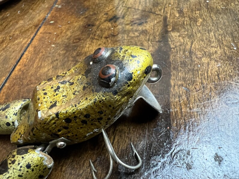 Vintage PAW PAW Wotta FROG Fishing Lure ~tackle Bait~ Green Black ...