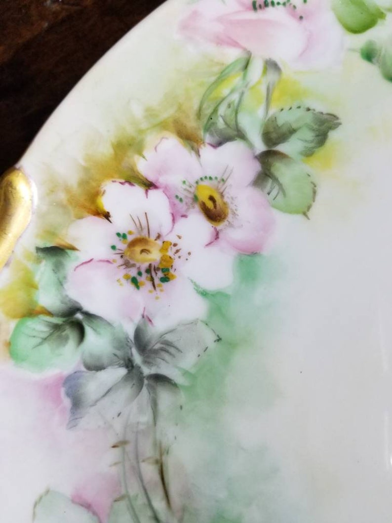 Vintage JAPAN Porcelain Floral Cake Plate or Charger Plate - Etsy