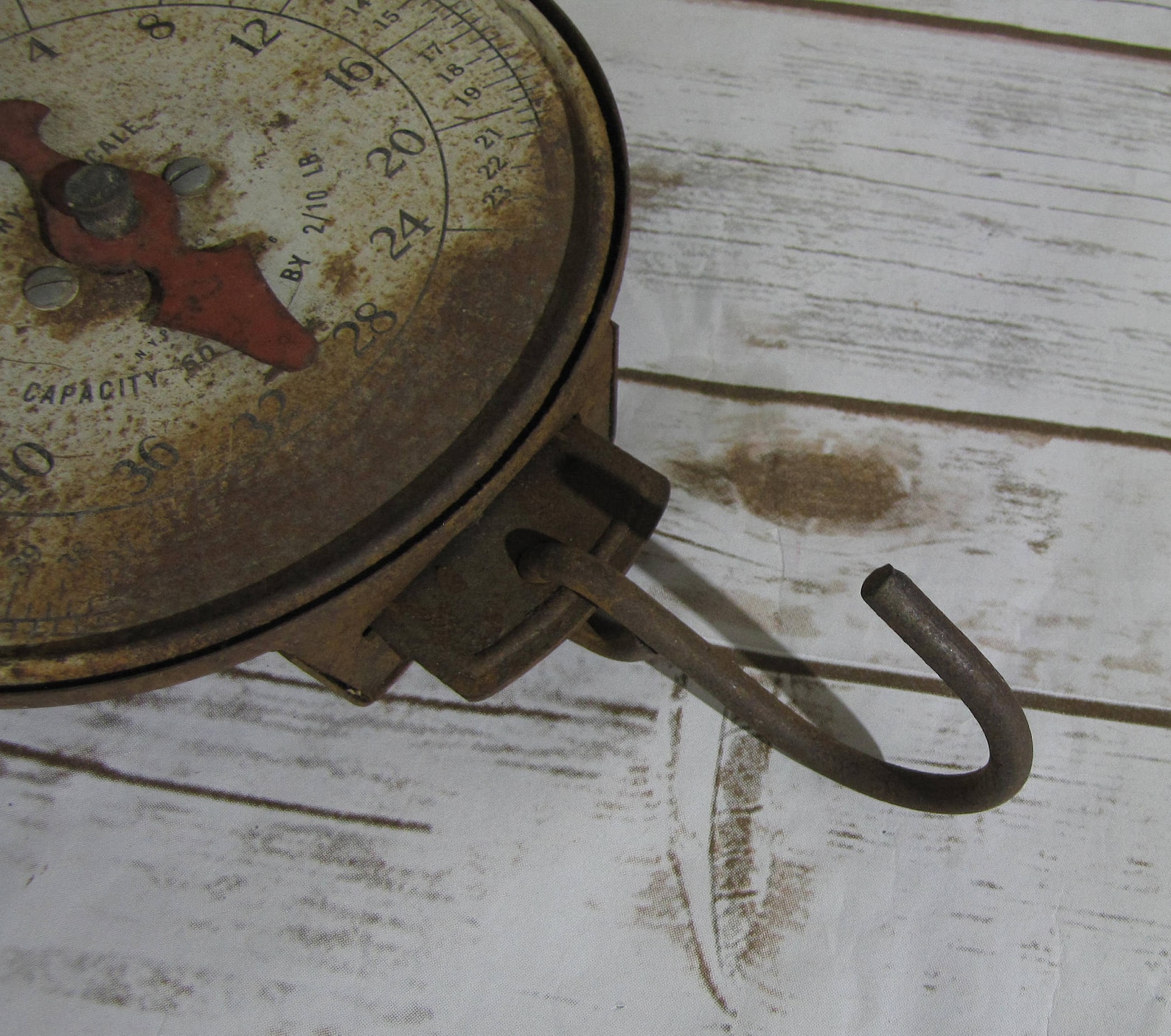 Farmhouse Hanging Dairy Scale Vintage Pelouze Rustic Patina - Etsy