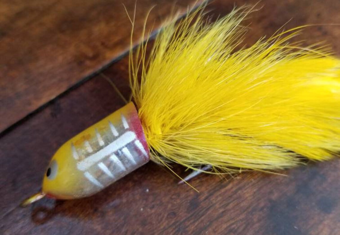 Vintage HEDDON Yellow Wilder-dilg Spook Bass Fly Rod Fishing | Etsy