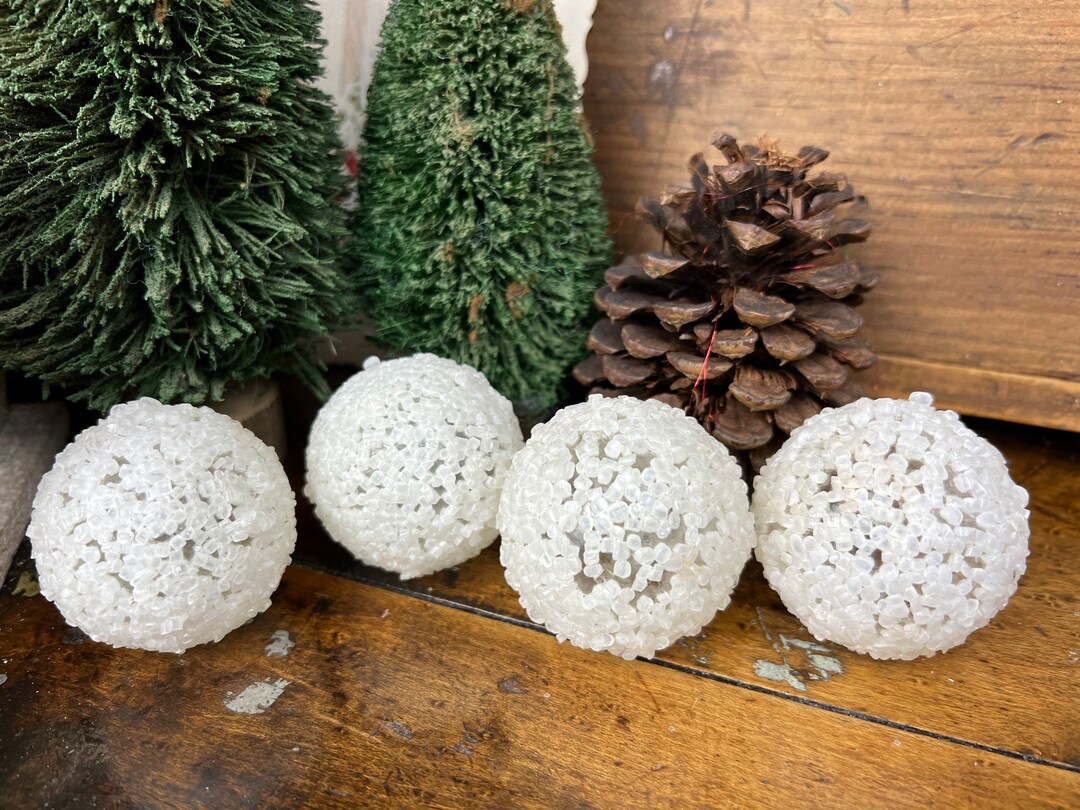 Vintage GE Lighted ICE Bulbs WHITE Set of Four Frosted Sugar - Etsy