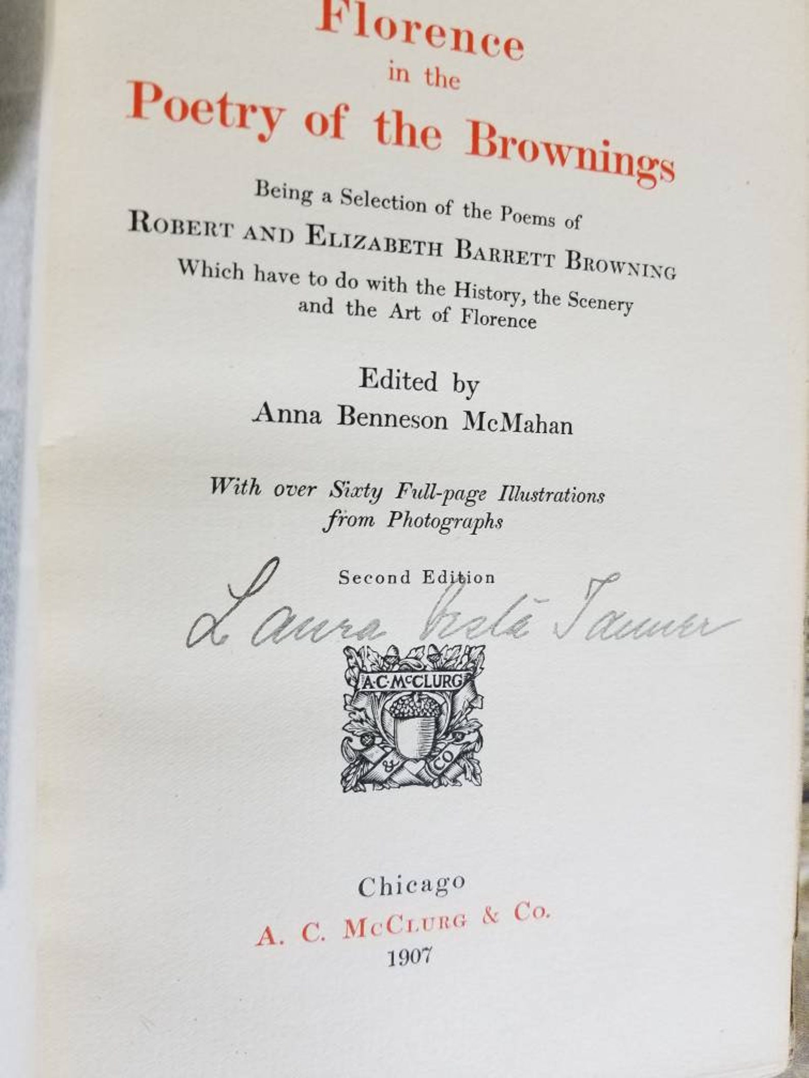 Antique Book Florence in the Poetry of the Brownings Being a | Etsy