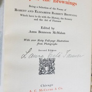 Antique Book Florence in the Poetry of the Brownings Being a Selection ...