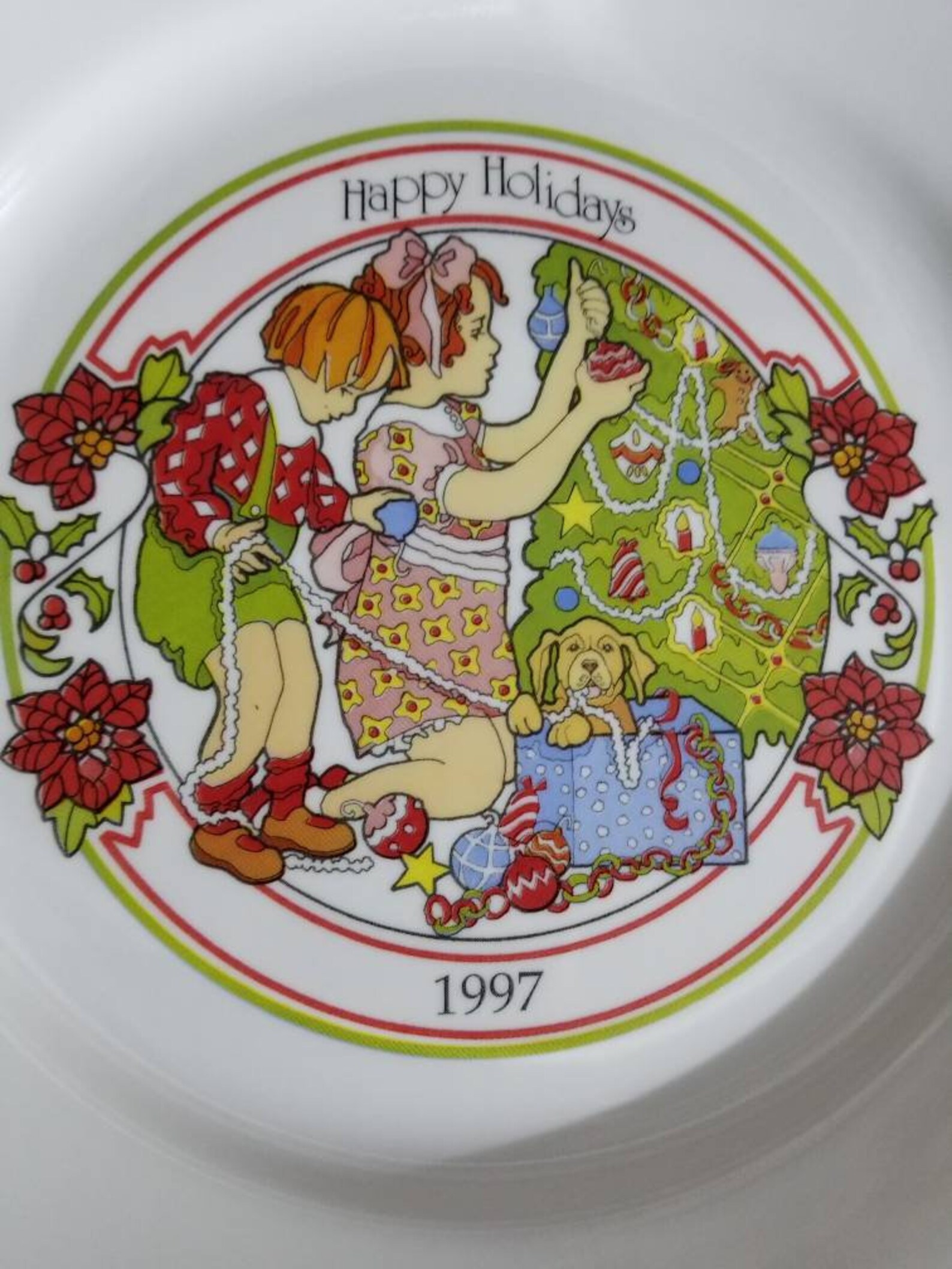 Vintage Corelle 1997 Christmas Series Dinner Plate~happy Holidays ...