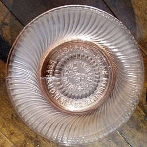 Vintage PINK DEPRESSION Plates~george Urban Liberty Flour Milling ...