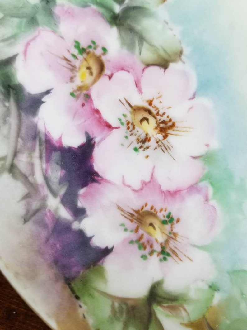Vintage JAPAN Porcelain Floral Cake Plate or Charger Plate - Etsy