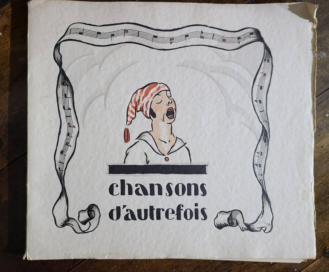Vintage Book~ CHANSONS D'AUTREFOIS~ Color Vignettes Illustrated by ...