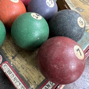 Vintage Pool Balls| Individual Replacement Pool Ball| Rustic Clay ...
