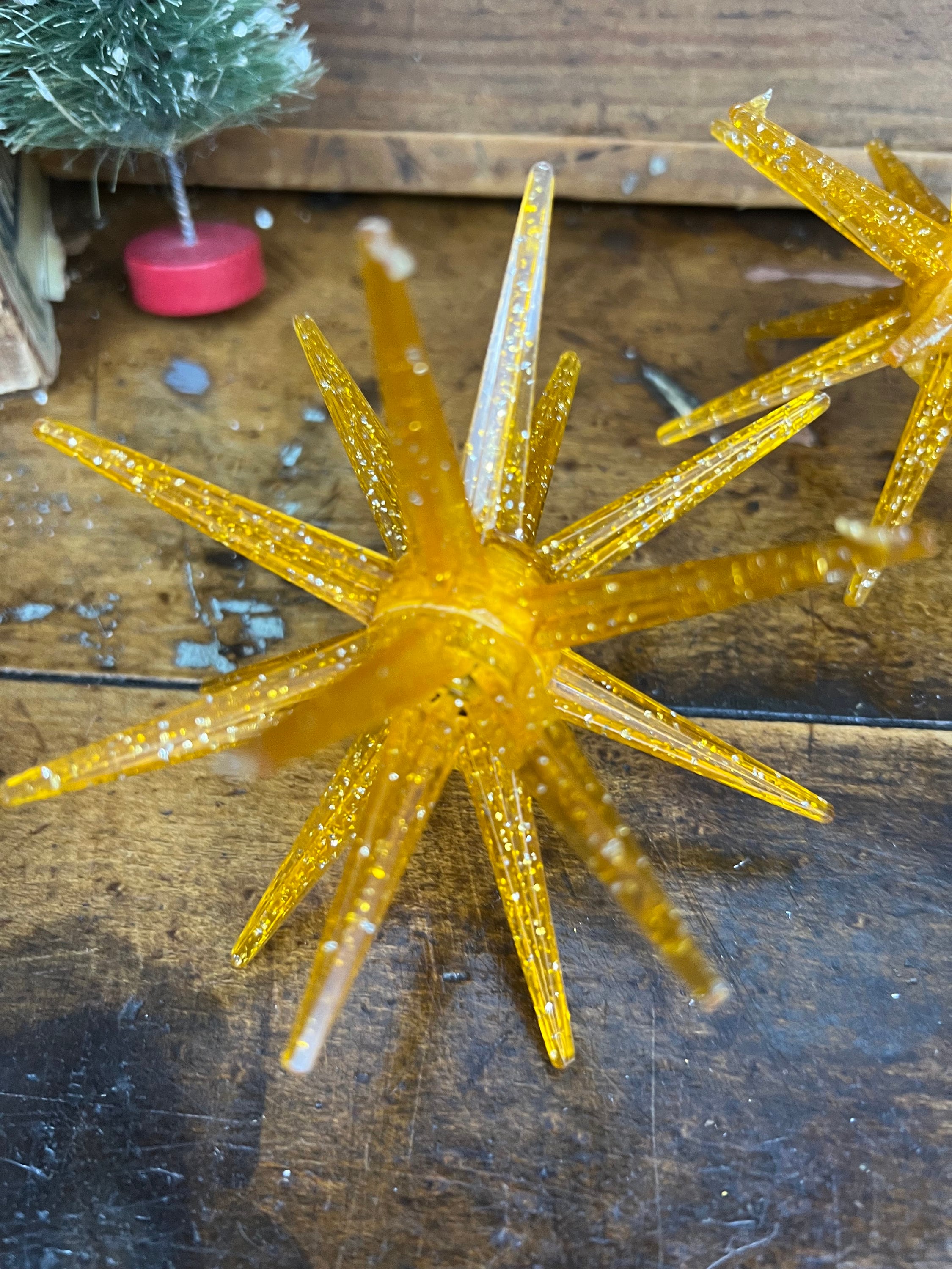 Vintage ORANGE Atomic Sputnik Star Lite Christmas Light Replacement for ...