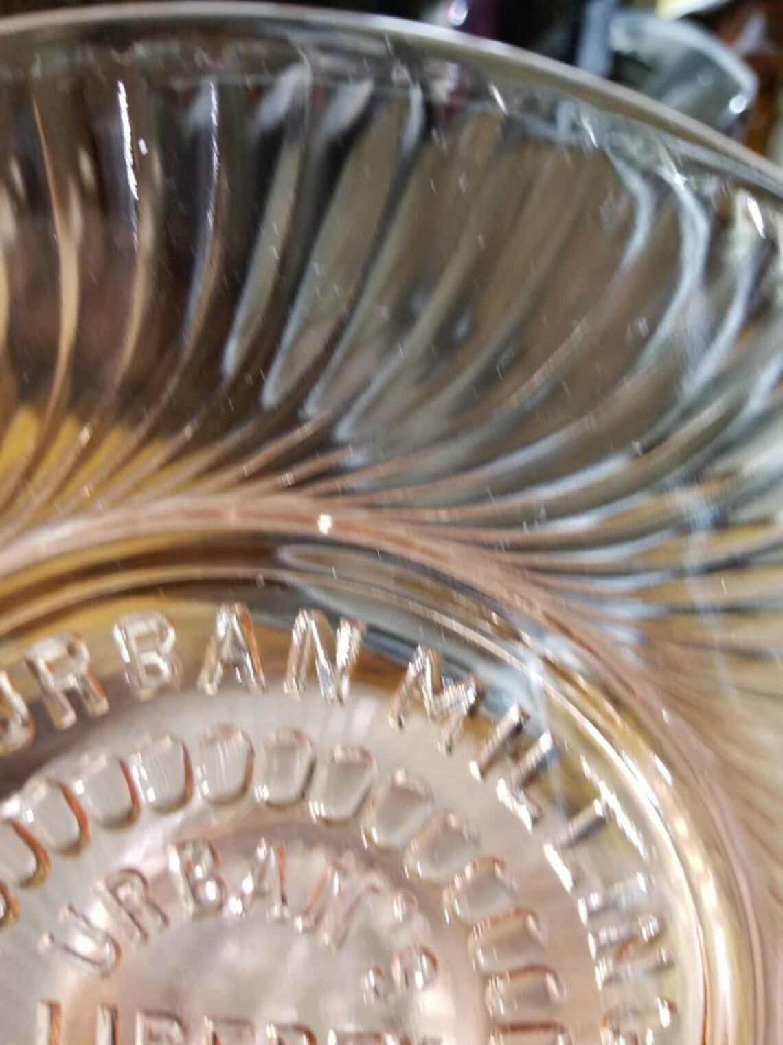 Vintage PINK DEPRESSION Plates~george Urban Liberty Flour Milling ...